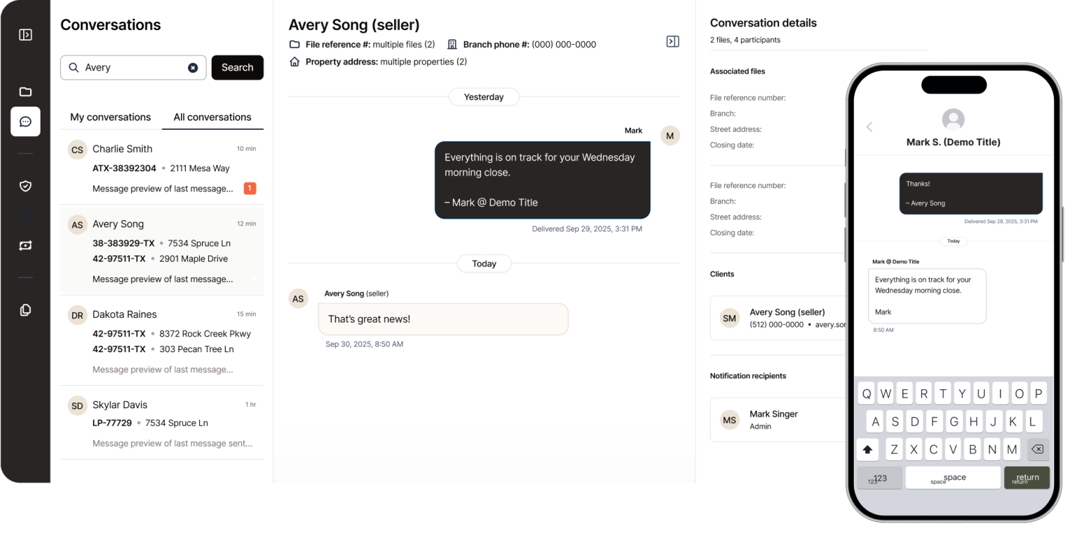 Two-Way Text Messaging for Secure Closings | Closinglock